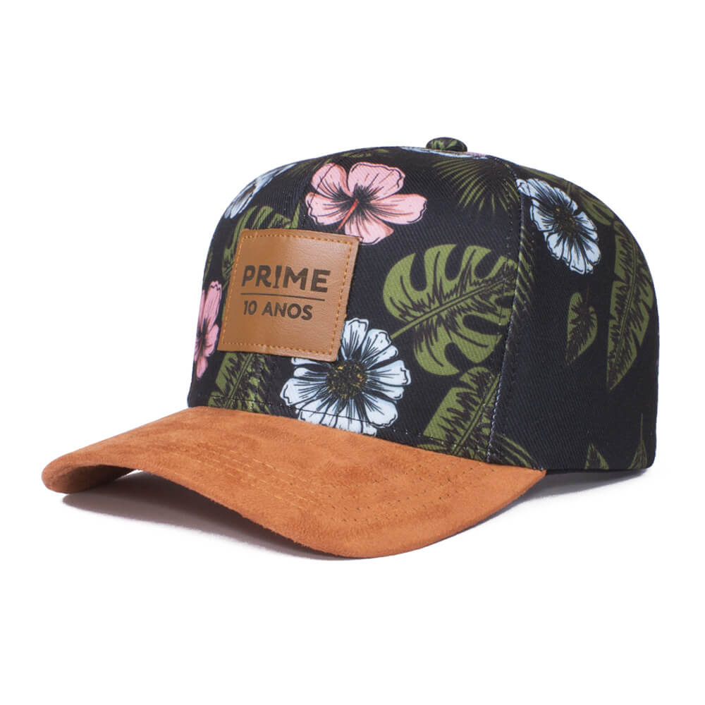 Boné aba curva floral basebol - Hezzitu bonés personalizados